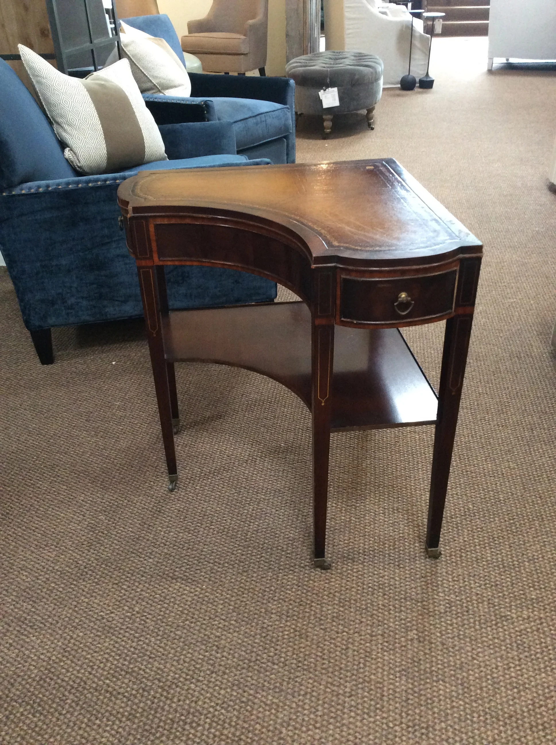Corner antique table store